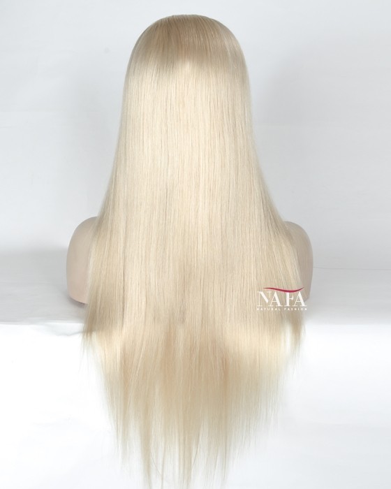 Long White Human Hair Wigs For White Women White Lace Front Wigs ...
