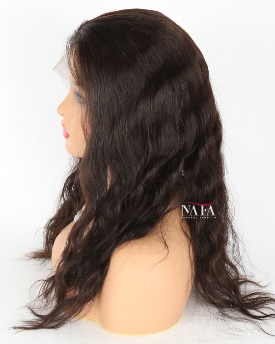 18 Inch Human Hair Brazilian Wavy Wigs -Nafawigs.com