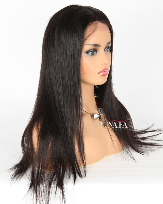 Straight 130 Density Wig Color 1B-Nafawigs.com --Nafawigs.com